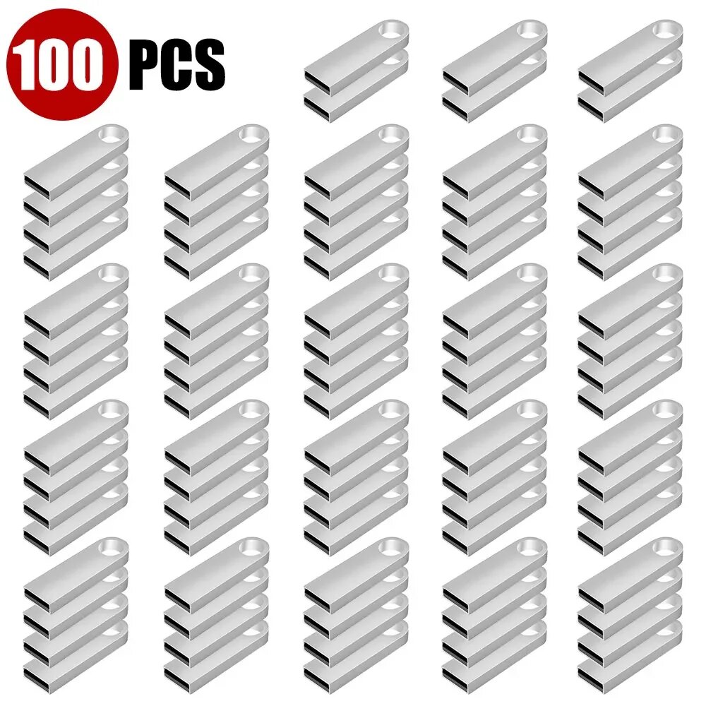 KFHIREW USB флешка 128 ГБ металлическая Серый, 4 ГБ, silver