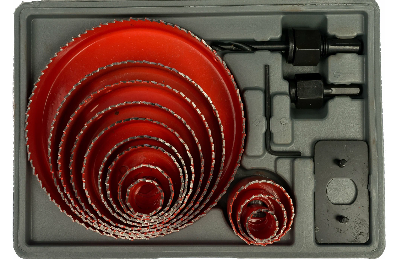 Набор пильных коронок по дереву "Стронг", 16шт