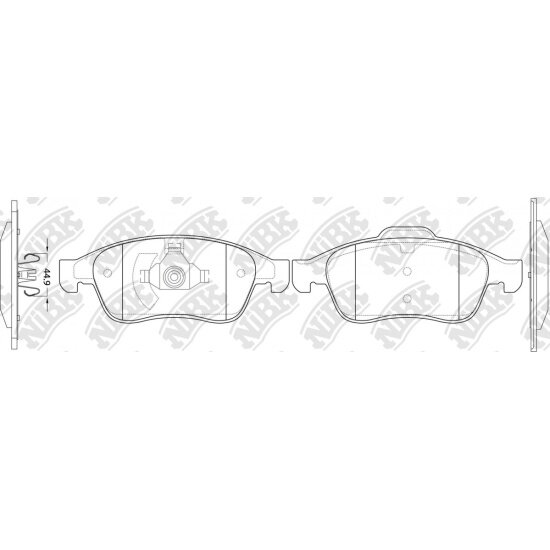 Колодки тормозные дисковые Nibk для RENAULT Duster (10-), Megane (10-) передние (4шт.)