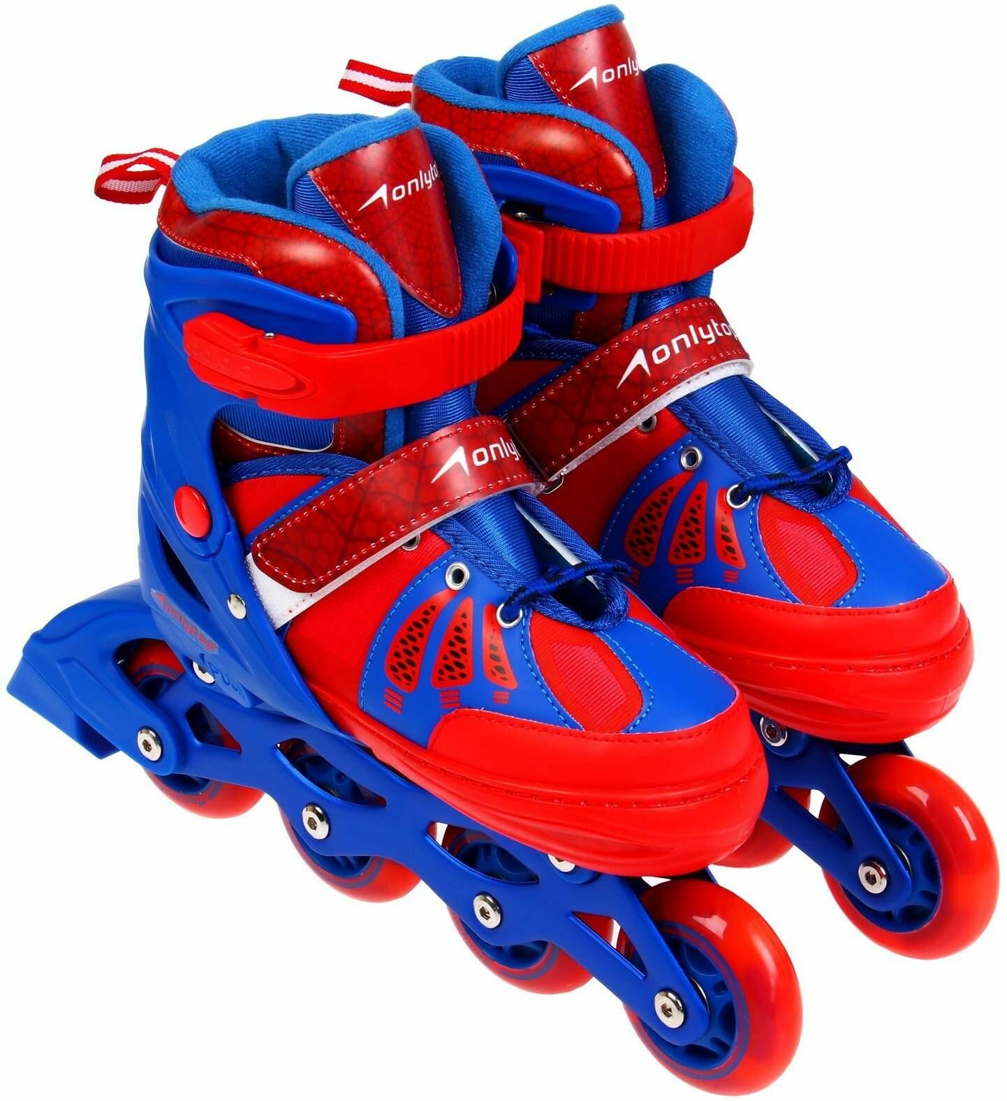 Детские роликовые коньки для катания, раздвижные летние ролики для начинающих и опытных спортсменов, р. 30-33, светящиеся колёса PU 64 мм