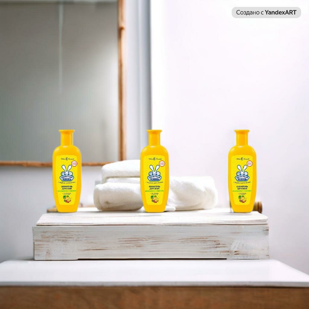 Шампунь для волос, Ушастый нянь, детский, с чистотелом и калиной, 200 мл, 3 шт