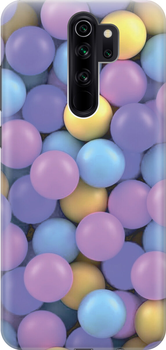 Силиконовый чехол Сиреневые шары на Xiaomi Redmi Note 8 Pro / Сяоми Редми Ноут 8 Про