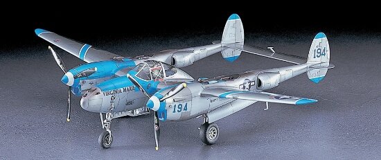 09101 Hasegawa Американский тяжёлый истребитель P-38J LIGHTNING "Virginia Marie" 1/48