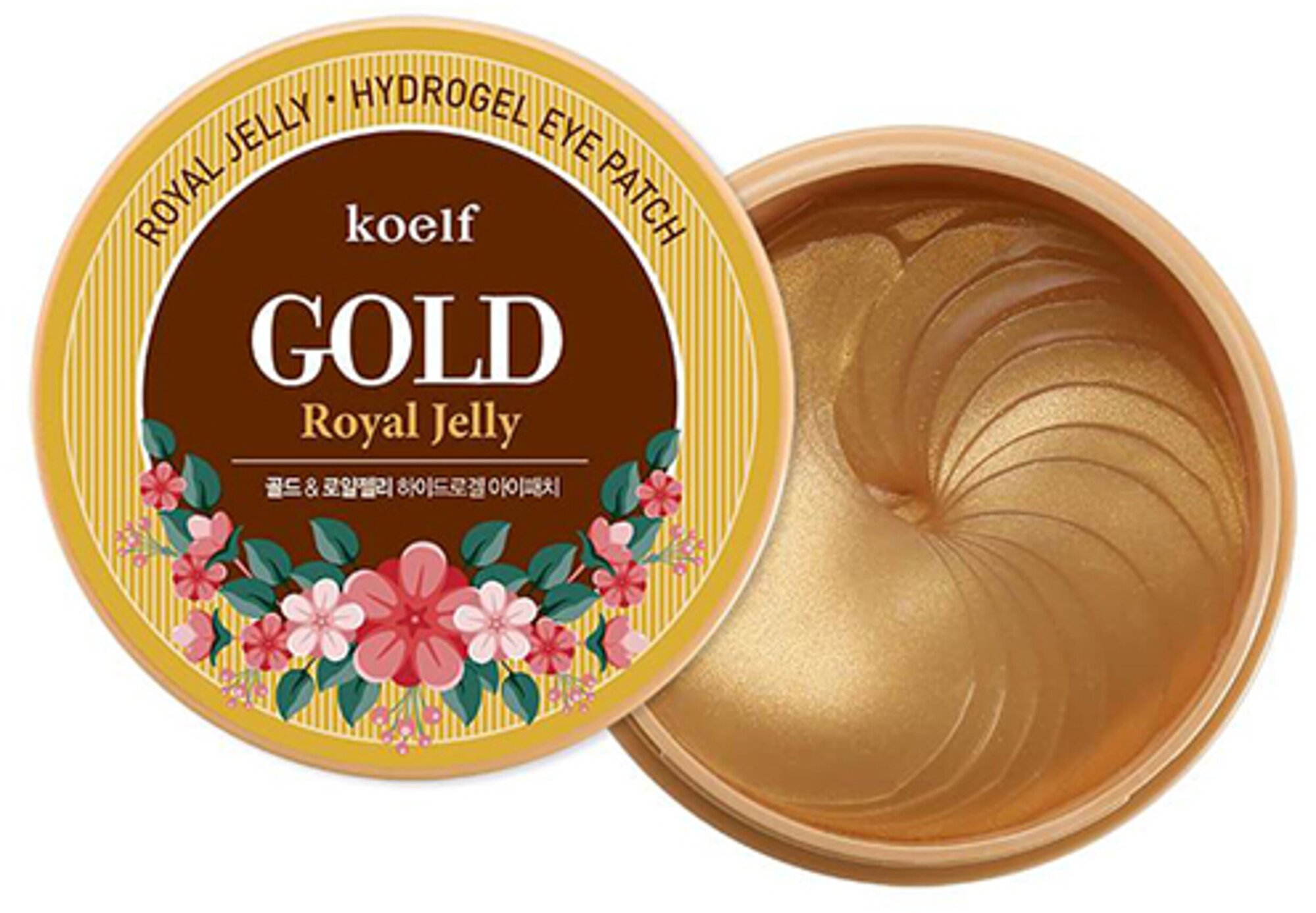 Гидрогелевые патчи Koelf Gold & Royal Jelly Eye Patch, с коллоидным золотом, маточным молочком, 60шт