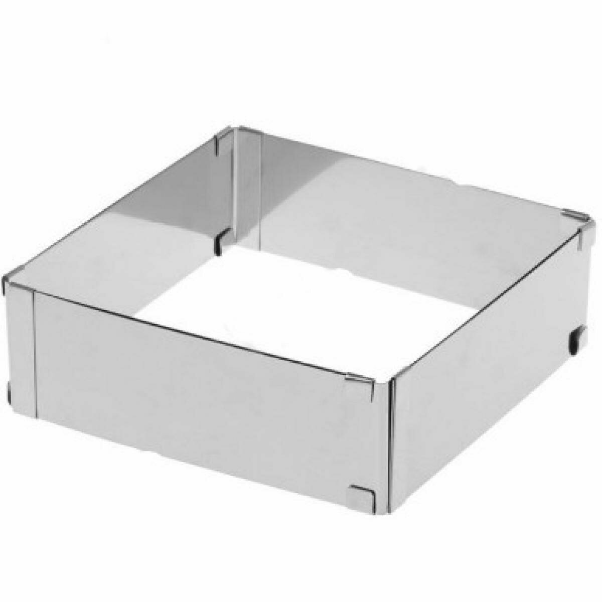 Раздвижная форма для выпечки Квадрат-трансформер 15-28 см, высота 15 см. Sweet bear (Набор из 1 шт.)