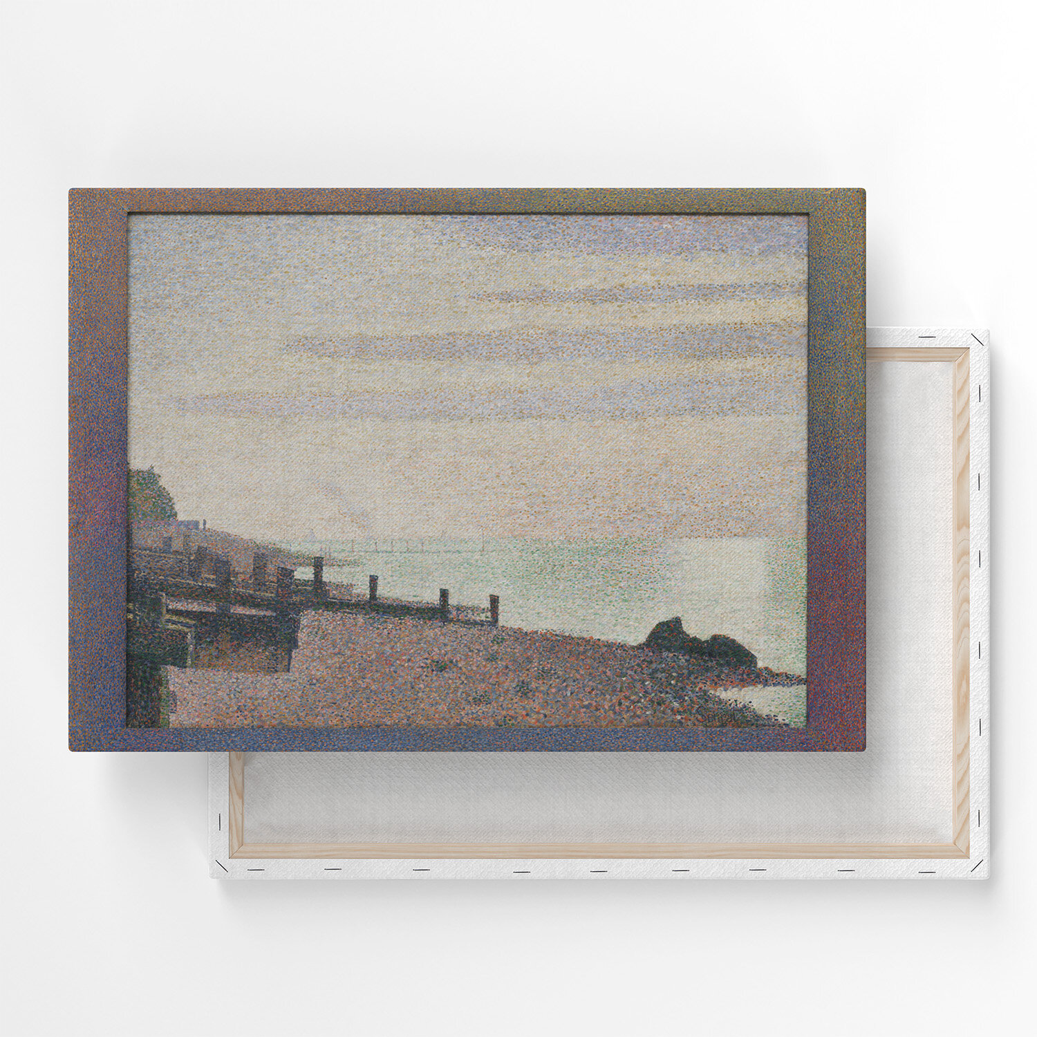 Картина на холсте, репродукция / Жорж Сёра - Honfleur, un soir, embouchure de la Seine / Размер 30 x 40 см