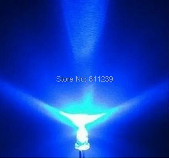 1000 шт./лот 3 мм синий светодиодный светоизлучающий диод синий свет/f3мм синий светодиод