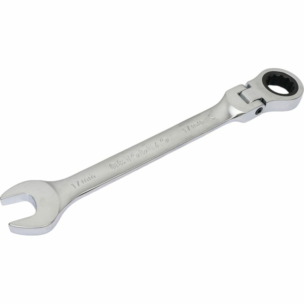Комбинированный трещоточный шарнирный ключ 17х17 АвтоDело 30217 10120