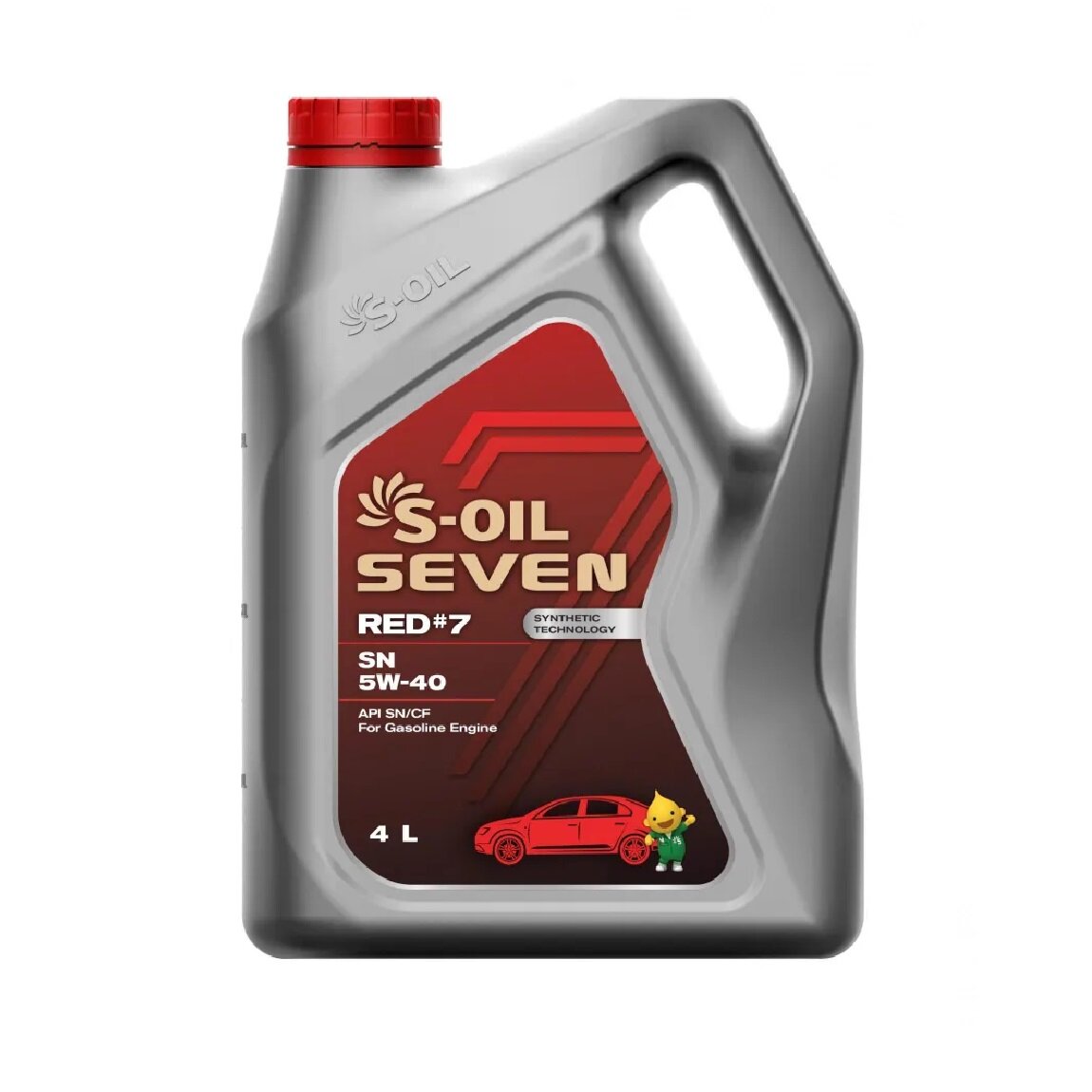 Моторное масло синтетическое S-OIL SEVEN RED #7 SN 5W-40, 4 литра канистра