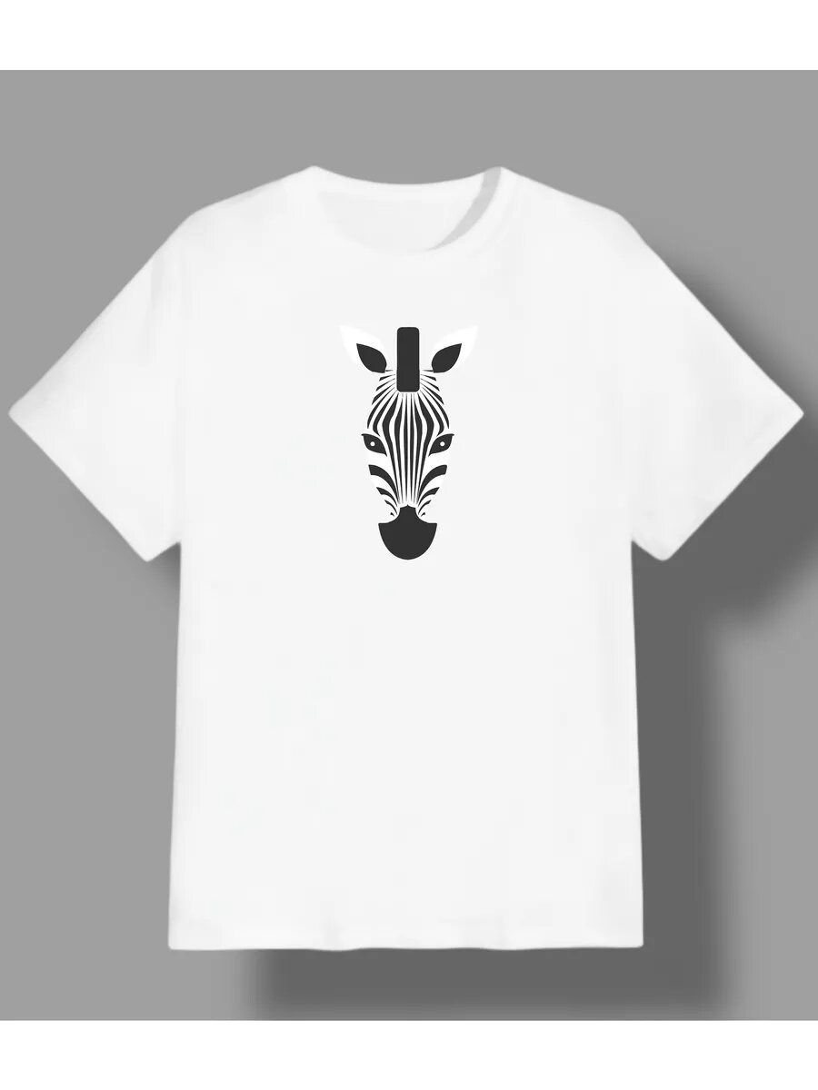 Футболка голова зебры