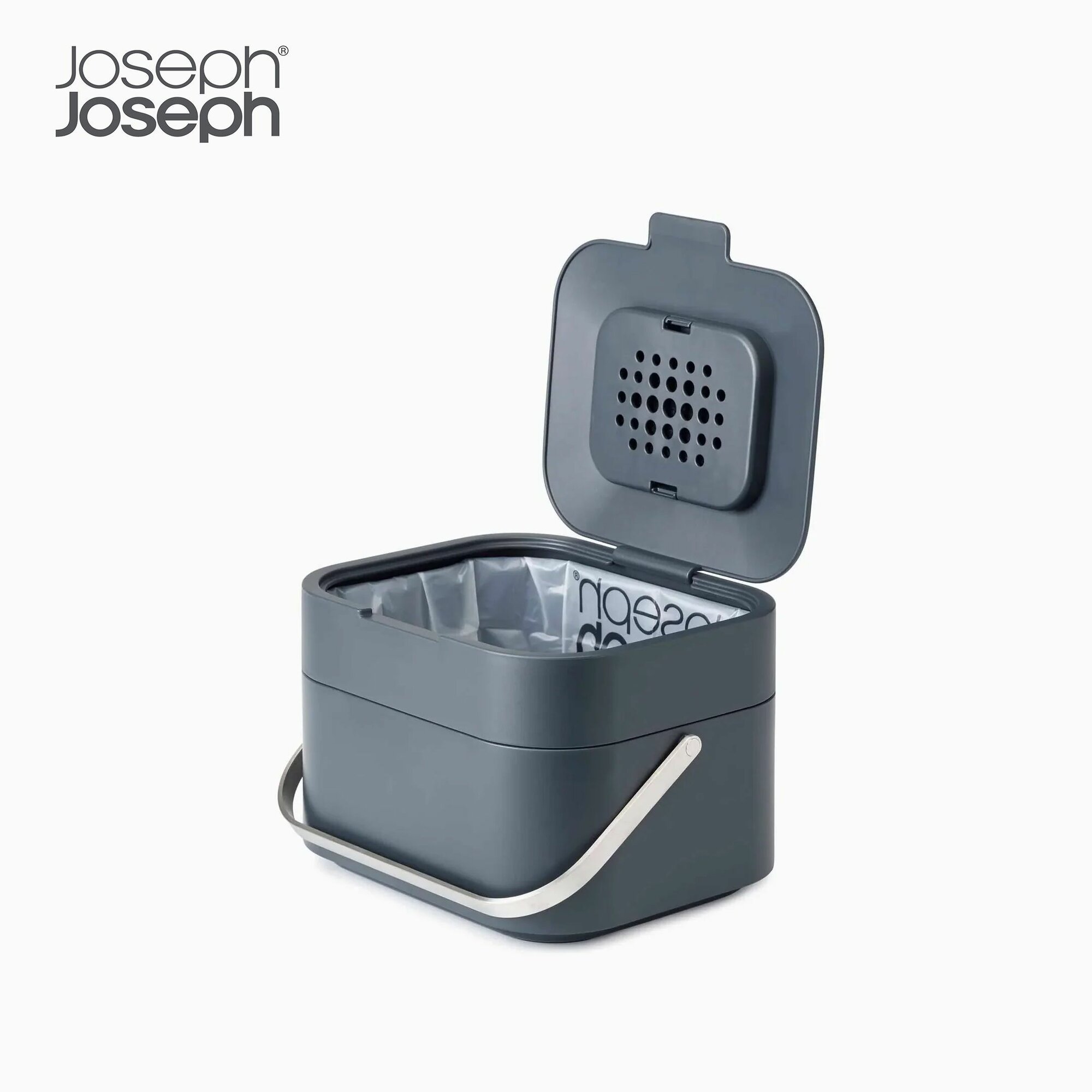 Мусорное ведро для пищевых отходов Joseph Joseph "Stack" объемом 4 л, 30016, цвет серый, 4 л