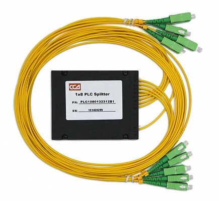 Разветвитель оптический ССД РО-1х8-PLC-SM/2,0-1,0 м-SC/APC, для пассивных оптических сетей (PON)