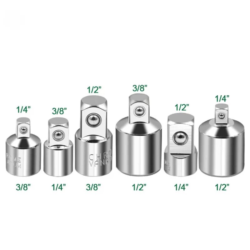 Адаптер трещоток 1/4", 3/8", 1/2" OEMG 6PCS