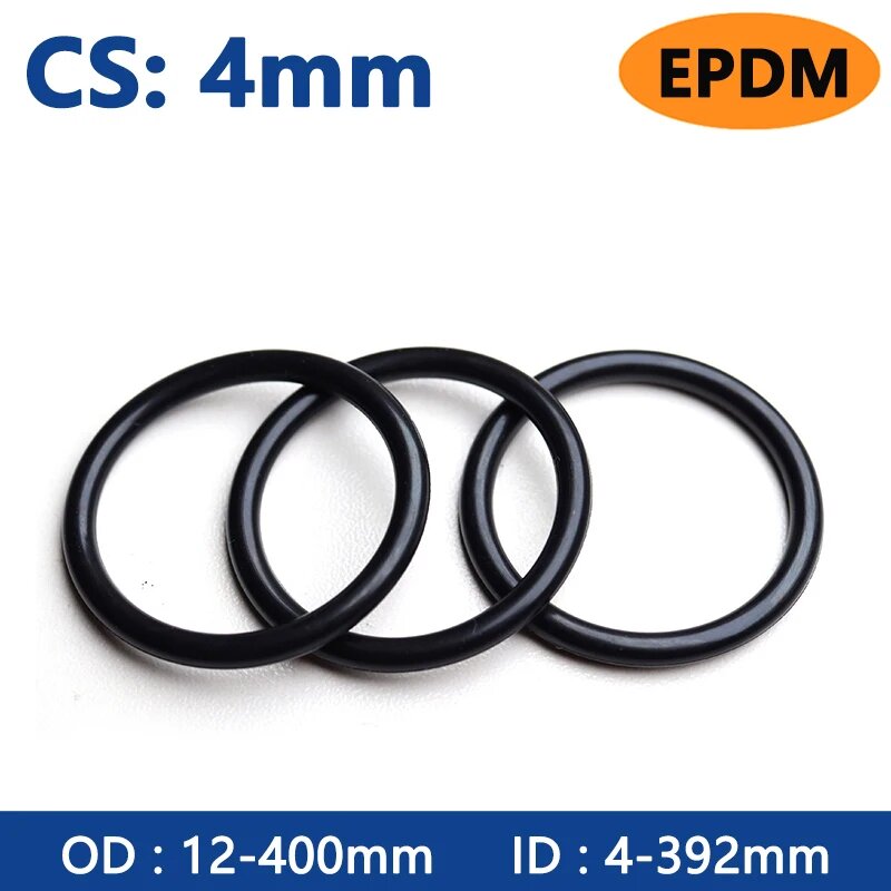 Резиновые уплотнительные кольца EPDM, черные, толщина 4 мм 160x152x4mm (5pcs)