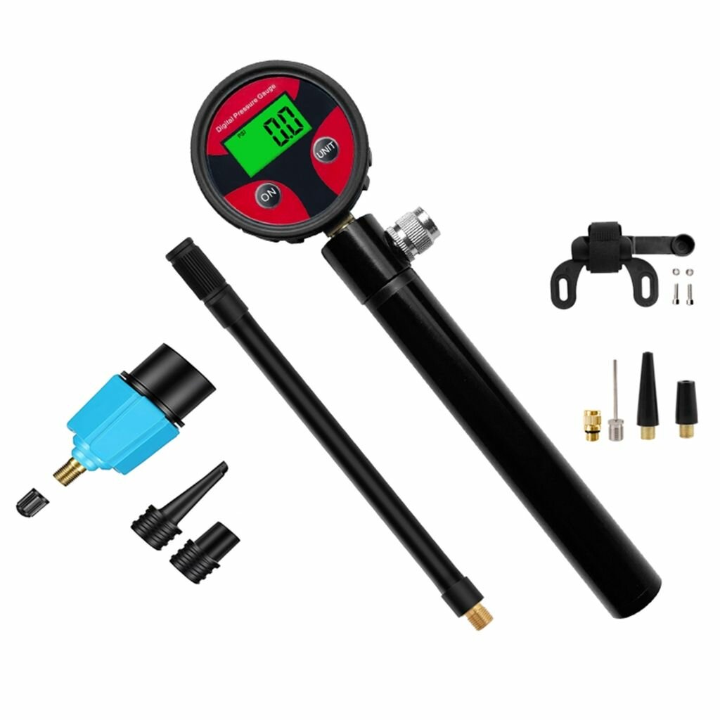 Портативный ручной насос для накачивания с манометром с подсветкой, Универсальный насос 200 фунтов на квадратный дюйм