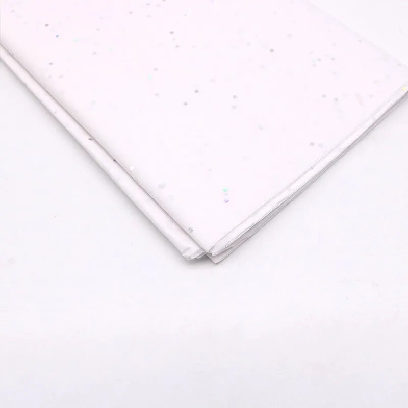 Блестящая оберточная бумага 10 листов Белый, Glitter silver white