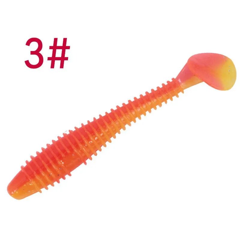 ORJD T Tail Силиконовые приманки для карпа 30 шт Оранжевый, 10pcs 3.6g 7.5cm, 3