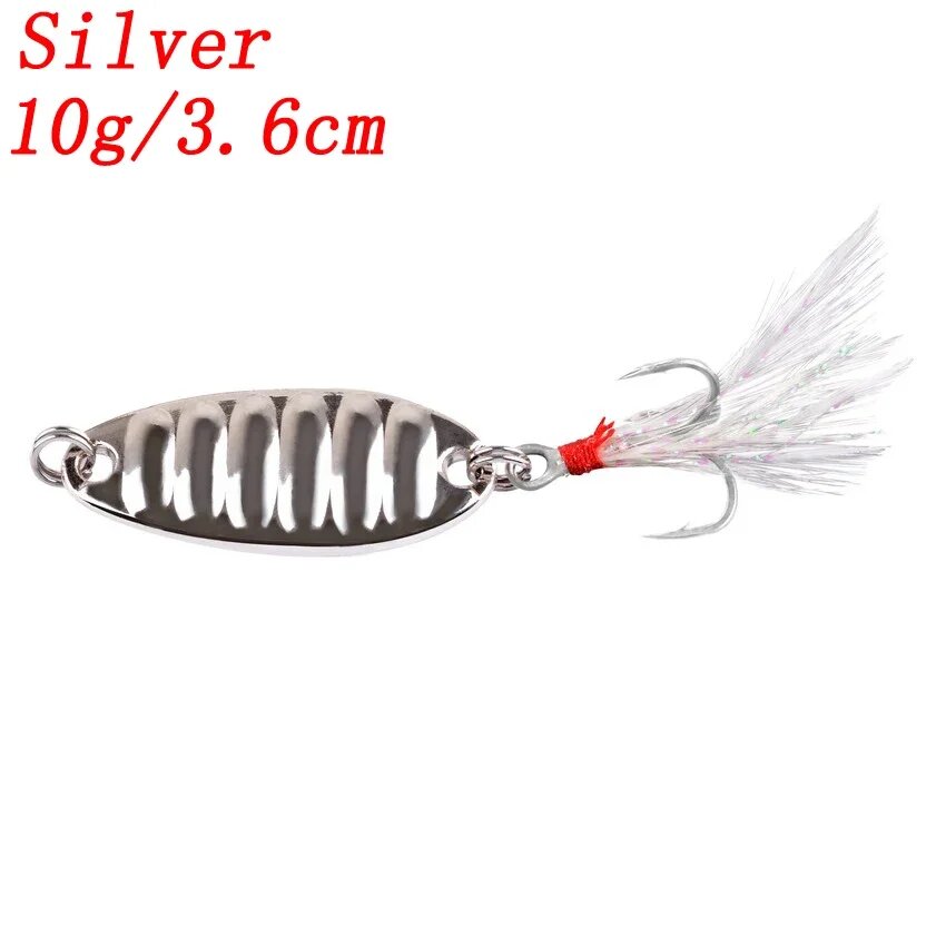 Металлическая блесна для ловли форели 3-25г Серебряный, 10g-Silver-Hook