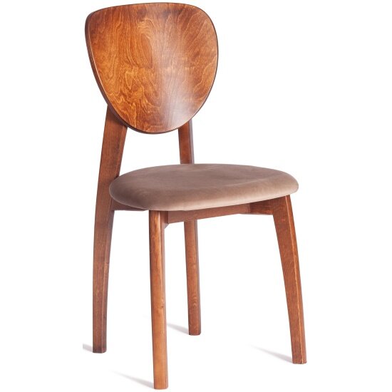 Стул Tetchair DIAMANTE мягкое сидение / 1 шт. в упаковке бук, 42x42x85см, коричневый, ткань Tenerife Mocco