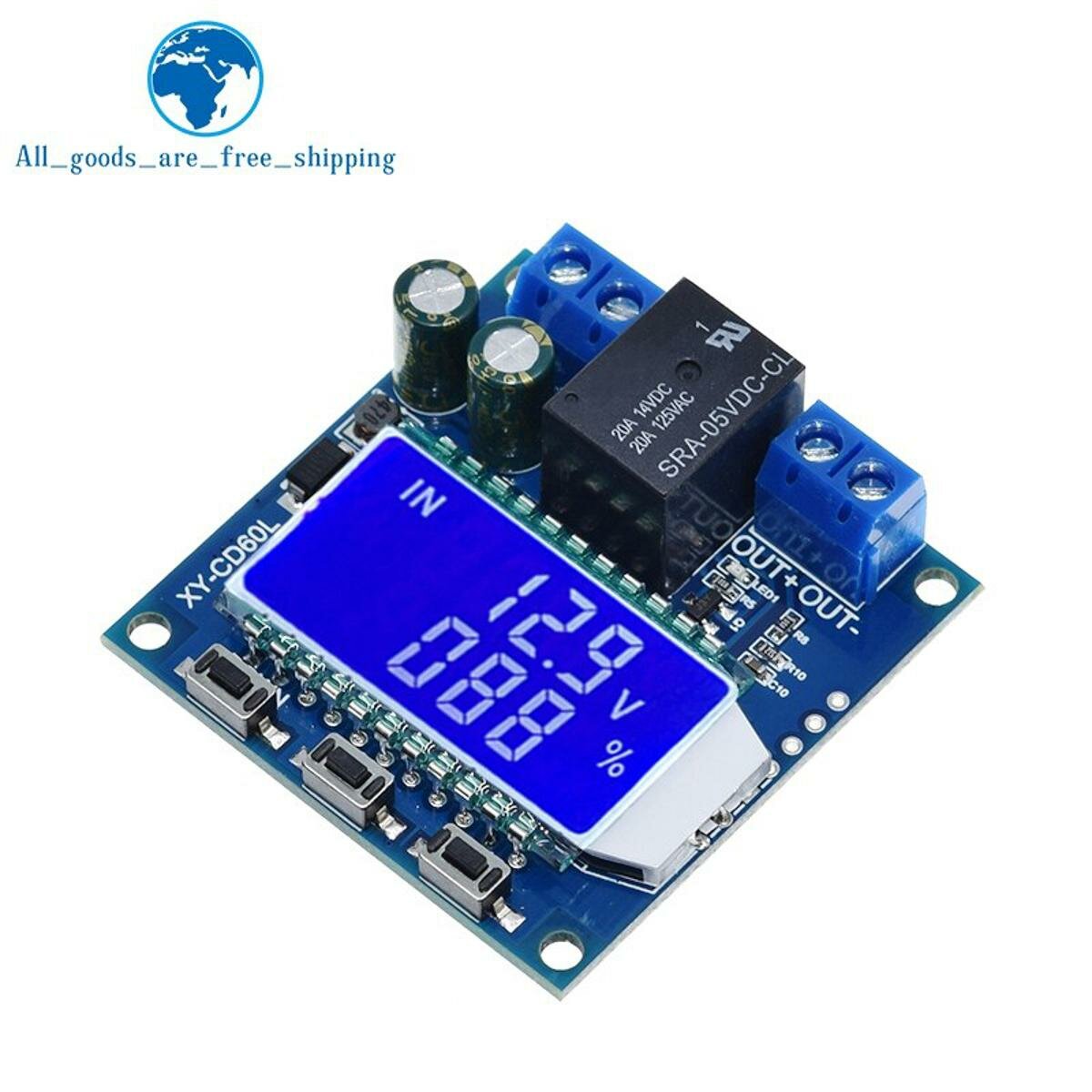 Контроллер зарядного устройства солнечной батареи CD60L 12 В 24 В 48 В Модуль управления зарядкой и разрядкой Плата защиты от пониженного напряжения