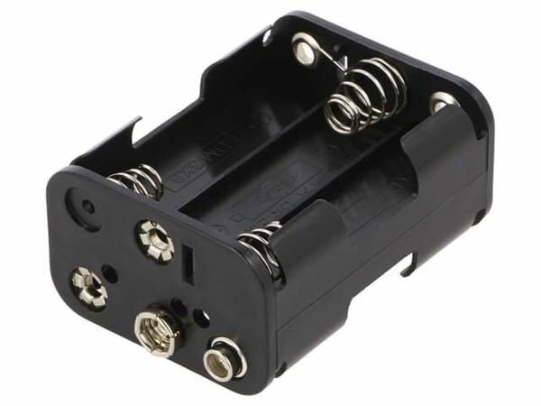 Контейнер COMF BH363-1B, выводы типа 6F22, размер AA, R6, количество батарек 6