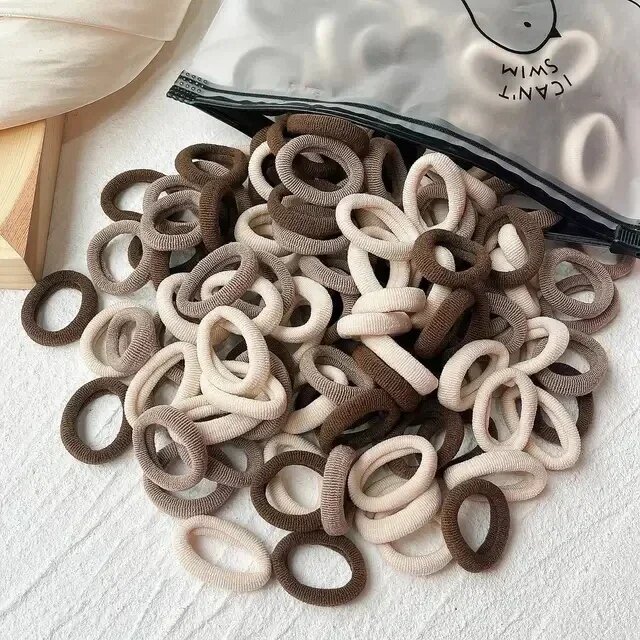 Детские нейлоновые резинки для волос Бежевый, 50pcs, 5