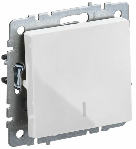 3 шт. IEK BRITE BASE Белый Выключатель 1-клавишный проходной с инд. 10А ВС10-1-7-БрБ