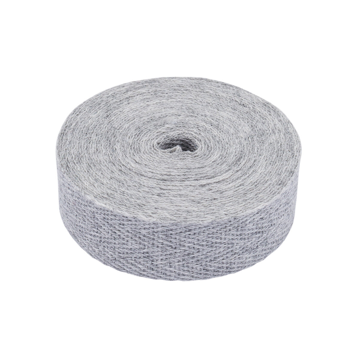 Киперная лента 2 см*4,57 м, для шитья и рукоделия, хлопок, Айрис (18 серый меланж)