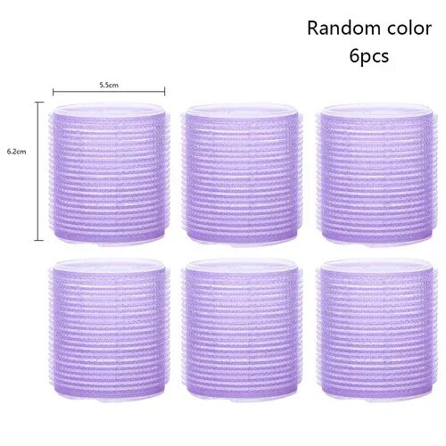 Бигуди пластиковые 6 шт, цвет: 6pc random