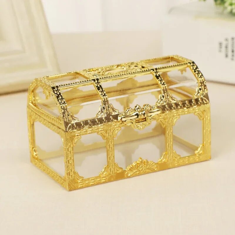 Миниатюрный сундук для украшений MOONBIFFY, золотой, S 7.4x5.2x5cm