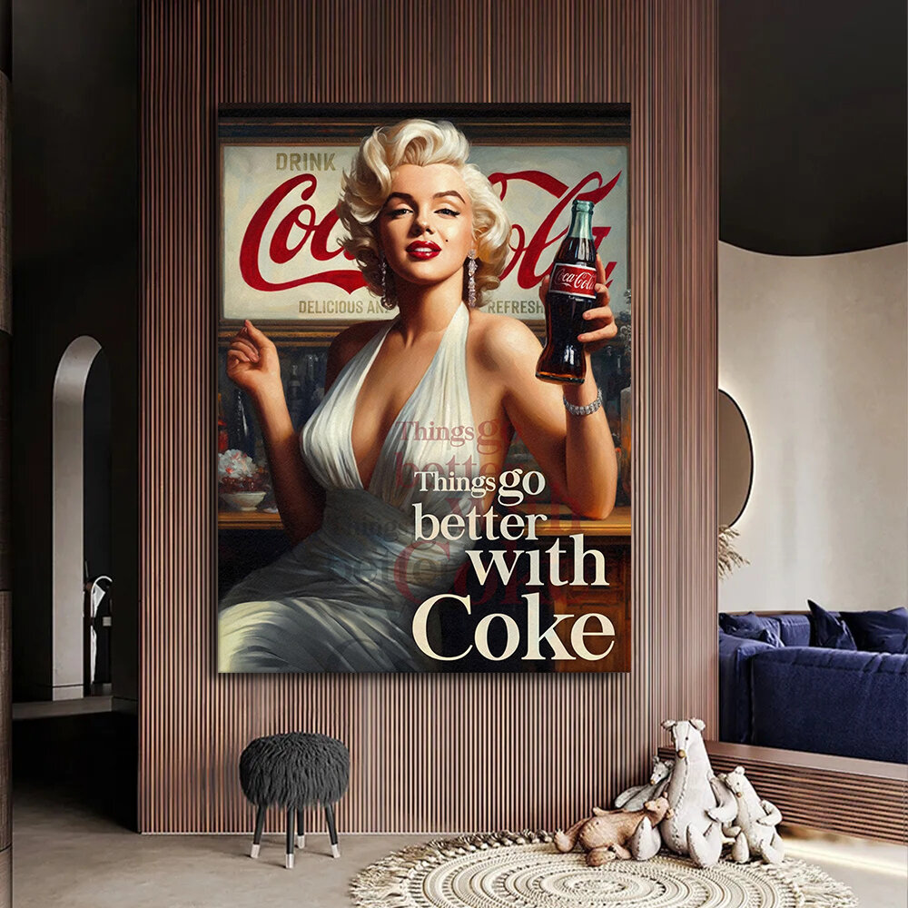 Мерлин Монро, постер девушка, картина красивая девушка, 40х60 см.