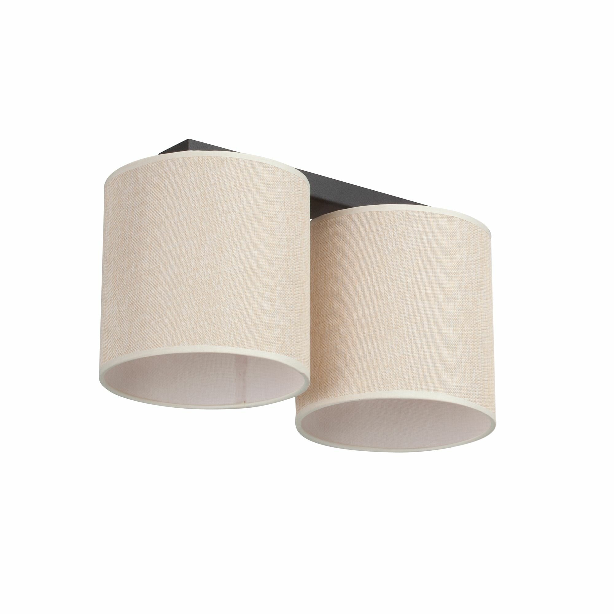 Люстра потолочная Vitaluce V2881-1/2PL, 2 лампы, E27 макс. 40Вт, 6 м2, цвет чёрный матовый.