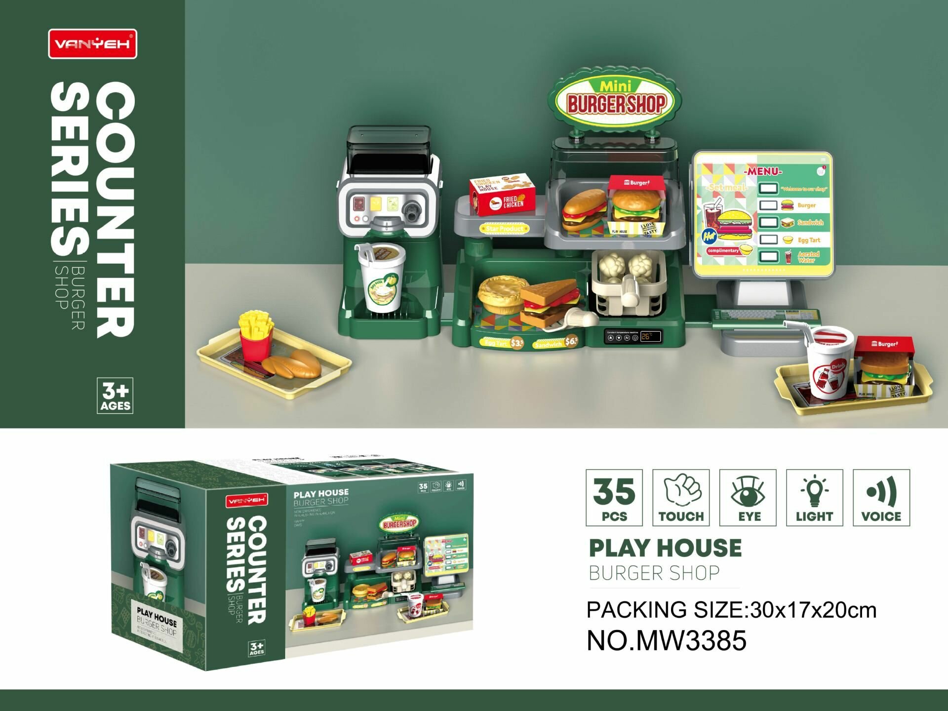 Сюжетно-ролевой игровой набор Супермаркет, магазин игрушечный, касса детская, продуктовая корзина, еда для кукол. Подарок для девочек и мальчиков на день рождения