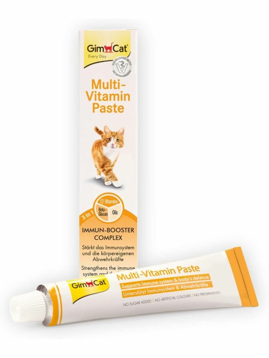 Мультивитаминная паста для иммунной системы кошек GimCat Multi-Vitamin Paste Immun-Booster Complex, 100 гр
