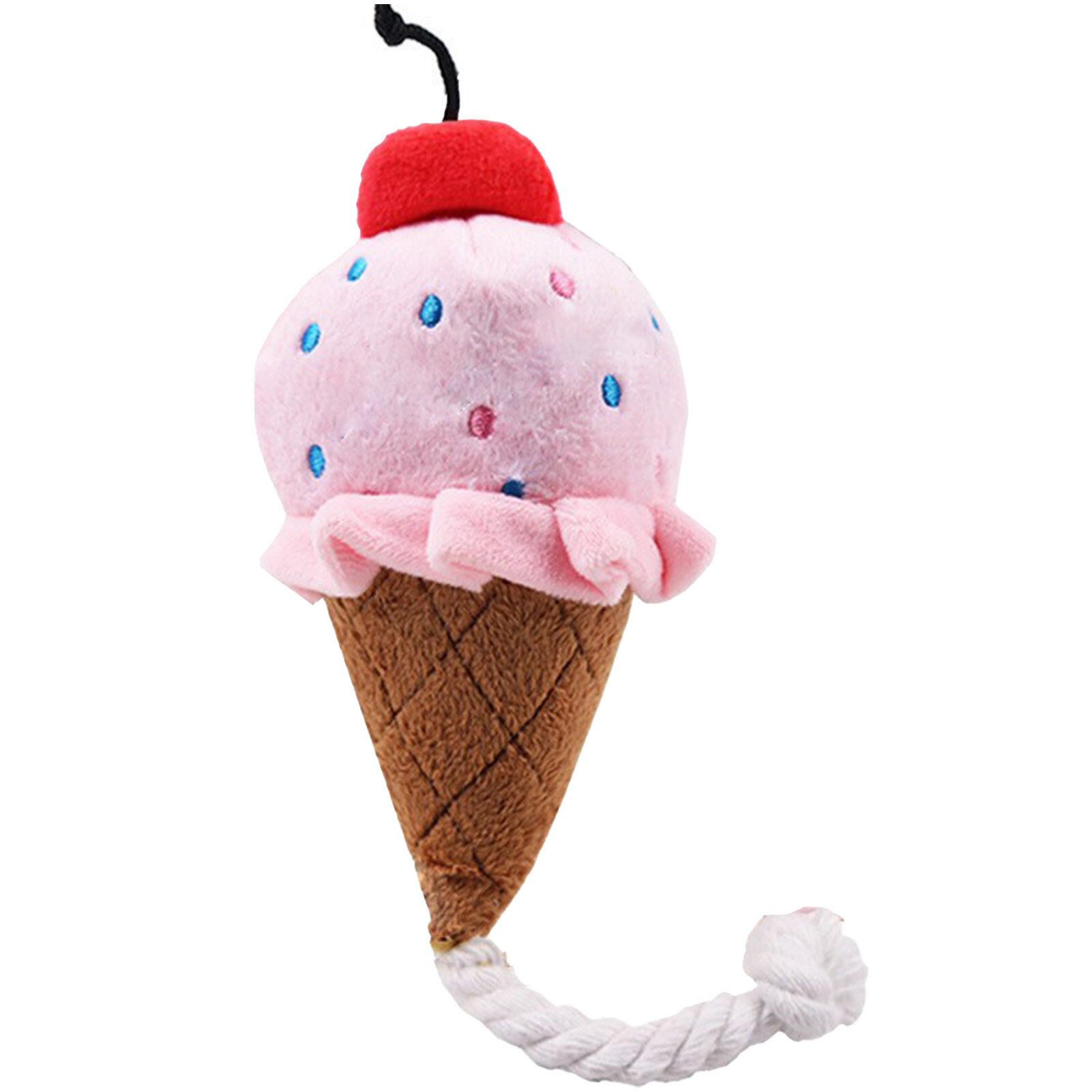 Мороженое домашнее животное жевание игрушек мягкая плюшевая плюшевая игрушка снижение тревожности интерактивная игрушка для прорезывания зубов для собак розовый