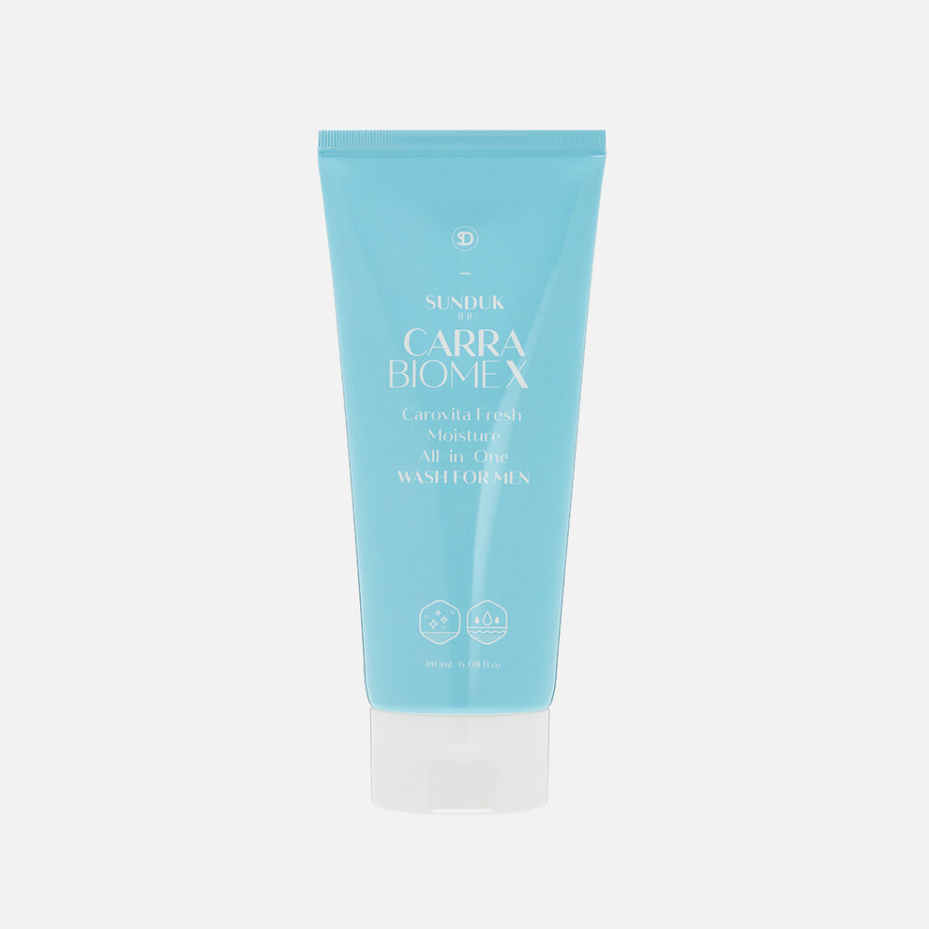 Мужской гель для очищения лица и тела SUNDUK Carovita Fresh Moisture All-in-One, 180 мл.