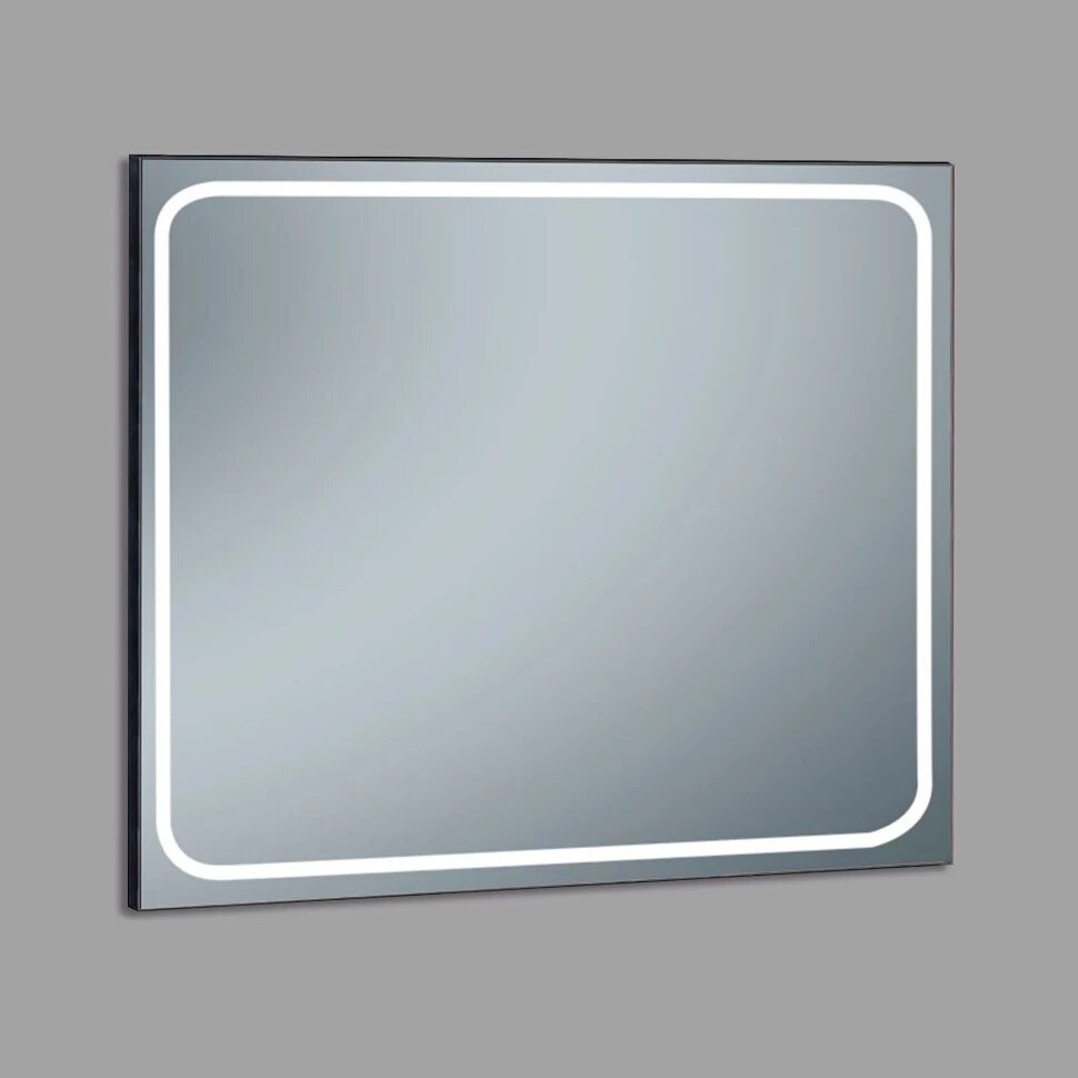 Зеркало Xpertials Emin 84354135-36822 120x80 см, с LED-подсветкой, сенсорным выключателем, диммером, черный матовый