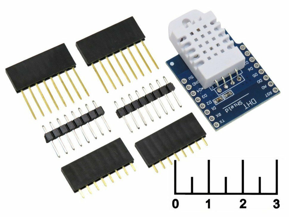 Радиоконструктор Arduino датчик температуры и влажности DHT22 (AM2302) на плате