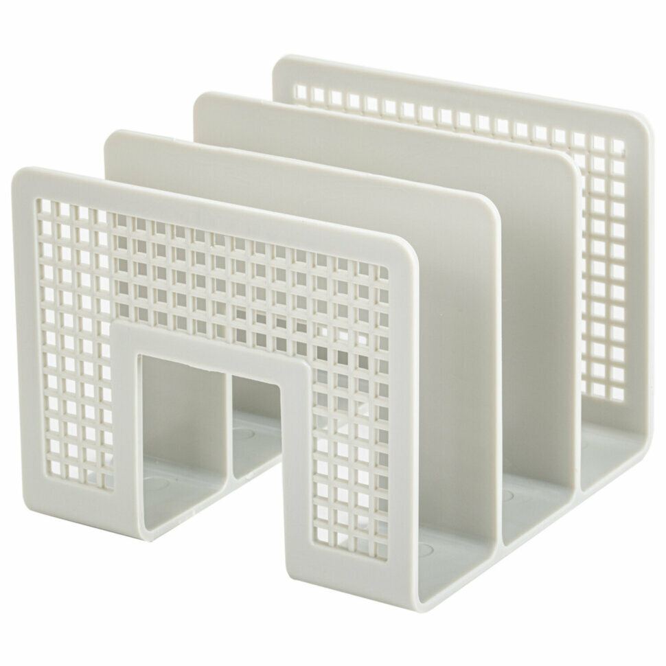 Лоток-сортер для бумаг BRAUBERG "Office-Expert", 3 отделения, 207х212х168 мм, сетчатый серый, 238022, 238022