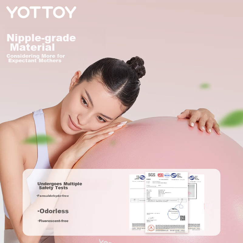 Yottoy Thickened Anti-Burst Non-Slip Yoga Ball for Fitness, Pregnancy, Labor Assistance, Beginners, And Women's Elastic Training