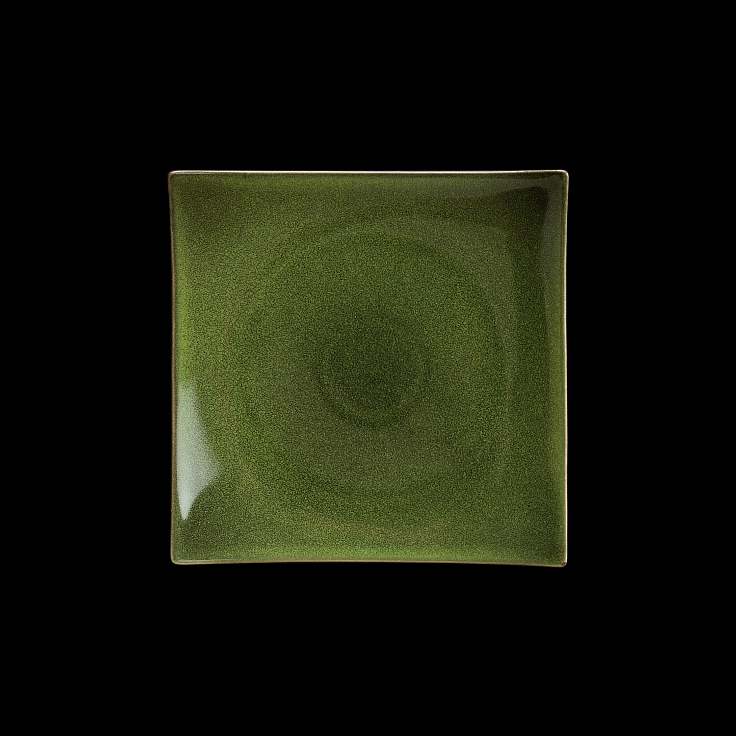 Квадратная тарелка 8' 200 мм зеленая фарфоровая "Corone Cocorita" от KLEN