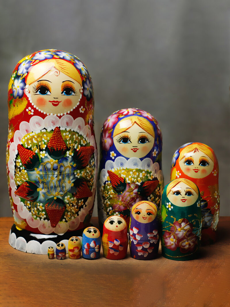 Матрешка Деревянная 10 Штук