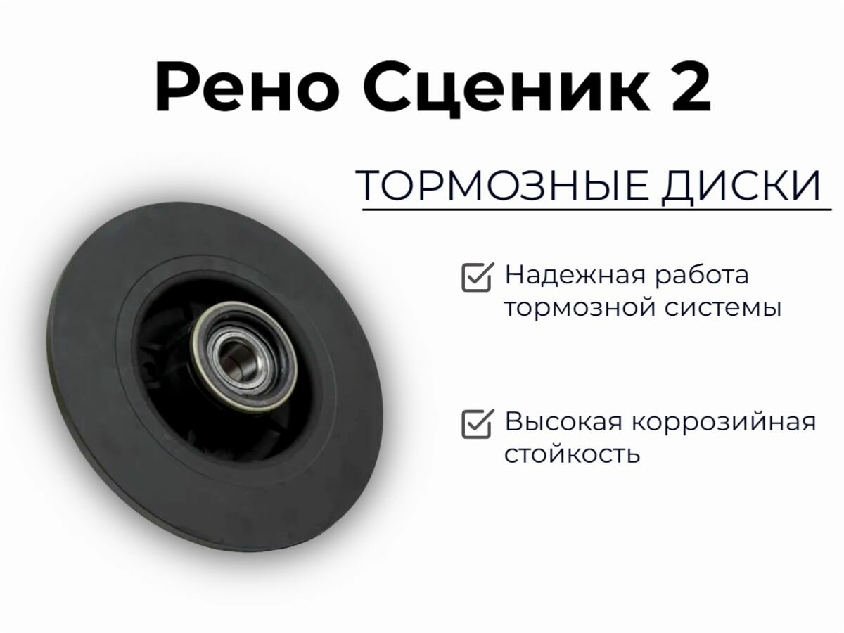 Диск тормозной задний для Renault Scenic 2 1.6-2.0i/1.5-2.0DCi 2003 г. в.