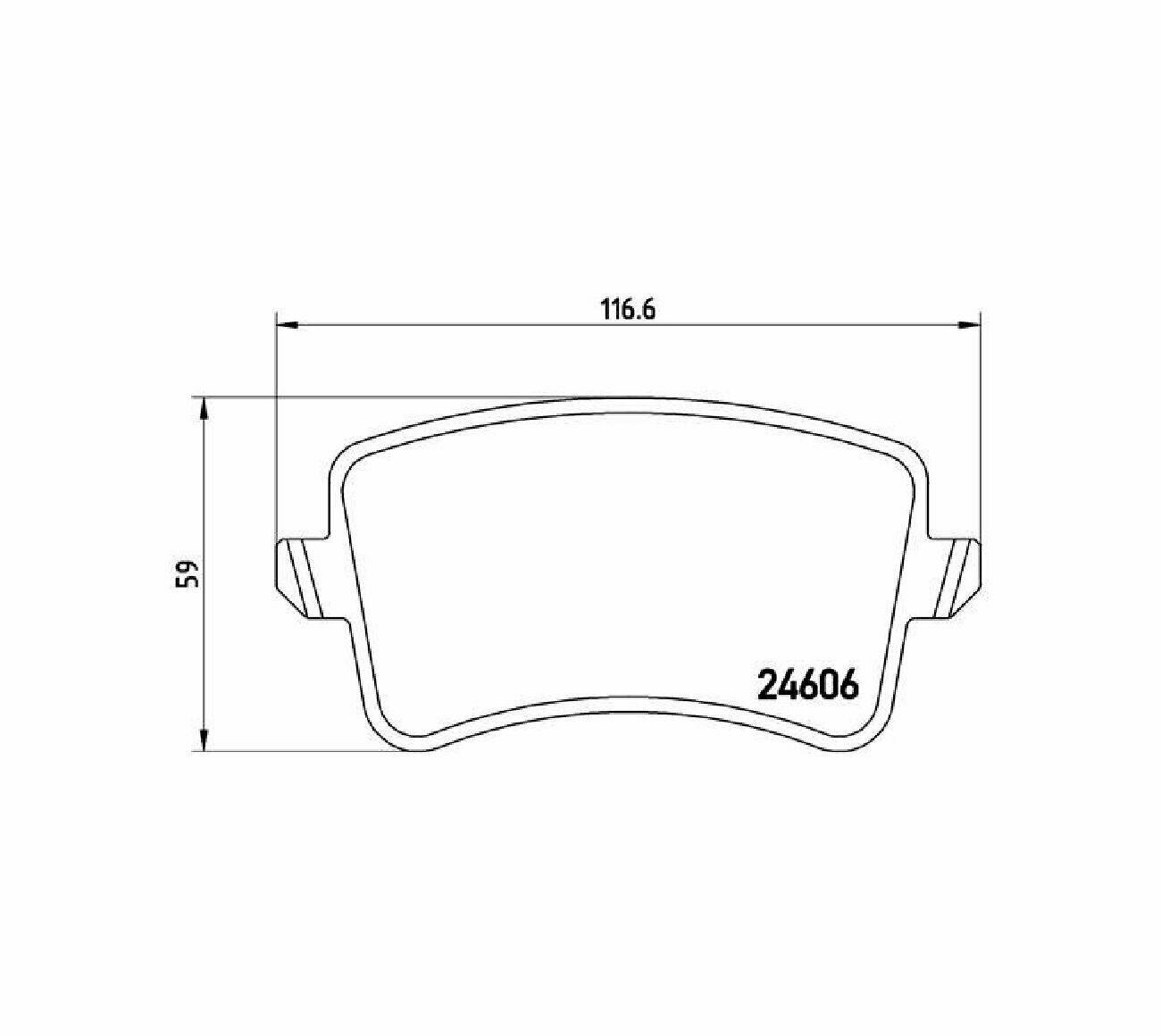 Колодки тормозные, комплект задний для автомобилей Brembo P85100