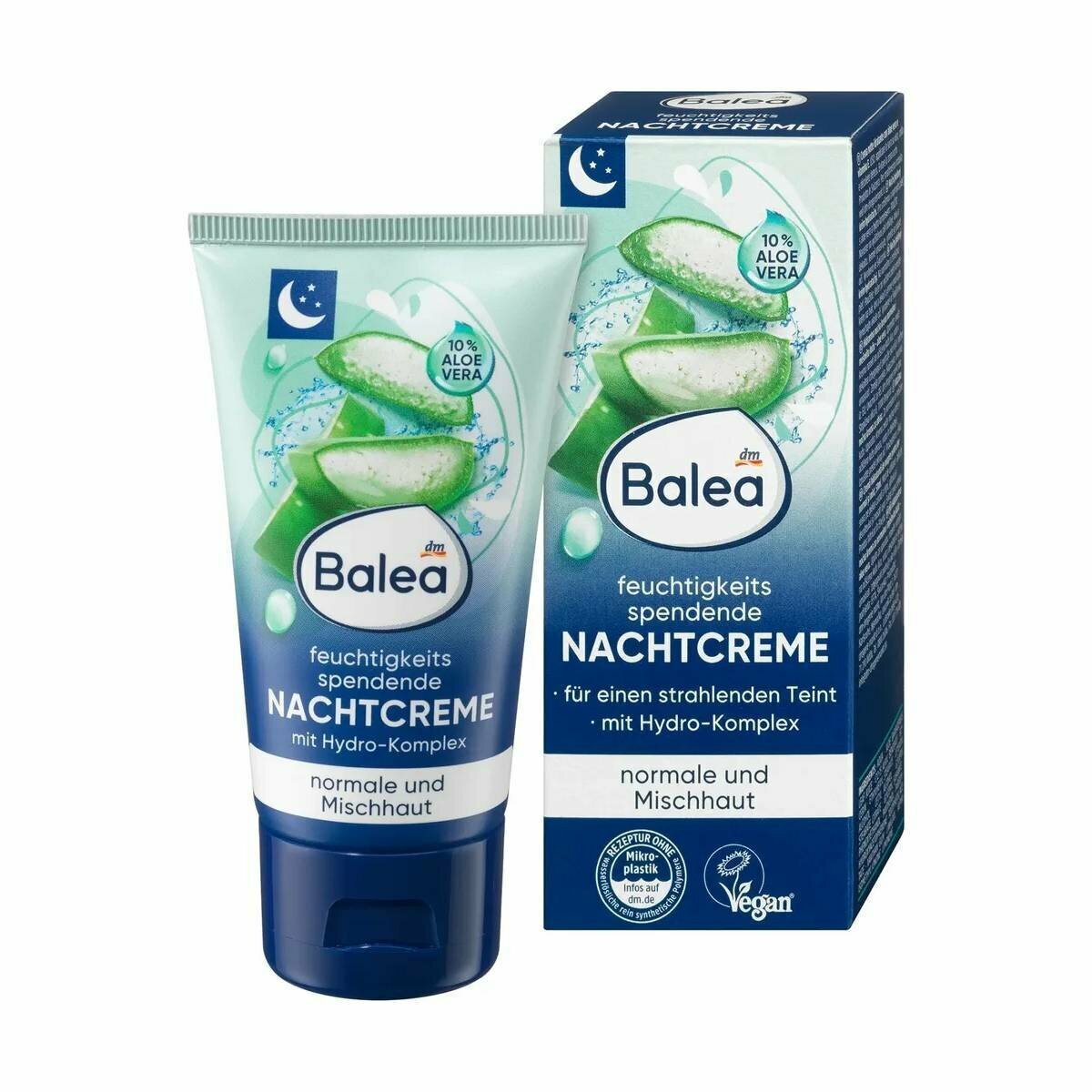 Увлажняющий крем Balea для лица, ночной, 50 мл, 1 шт