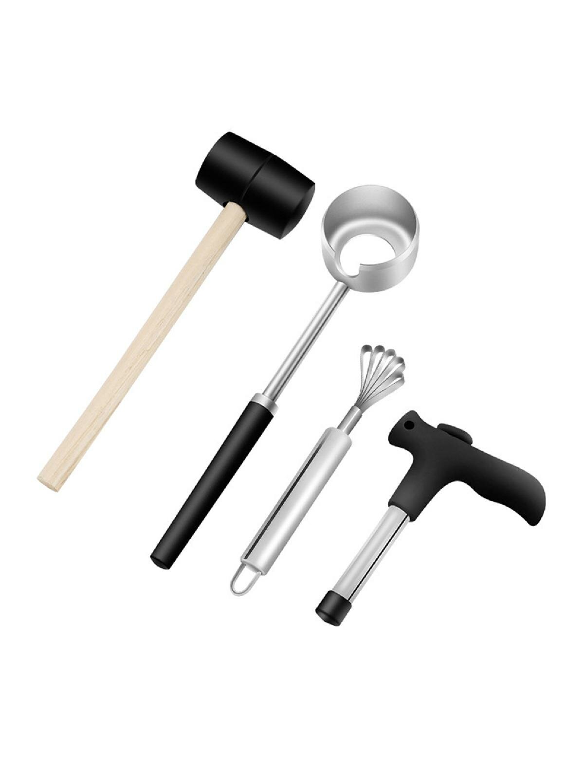 Набор инструментов для открытия кокосов, разработанный специально для кокосов, безопасный для пищевых продуктов, изысканный подарок, терка для кокосов из нержавеющей стали