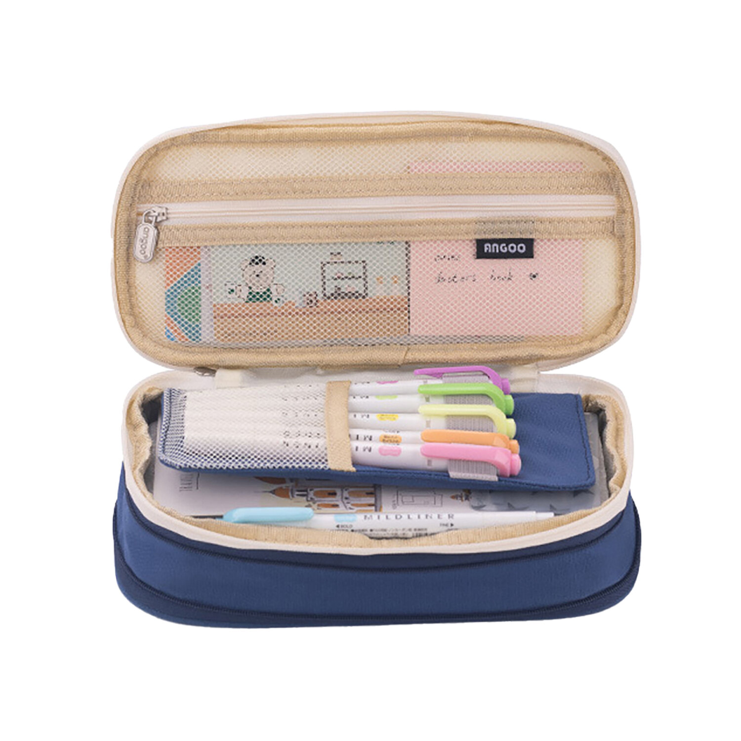 Расширяемый пенал большой емкости для девочек и мальчиков, школьная эстетика