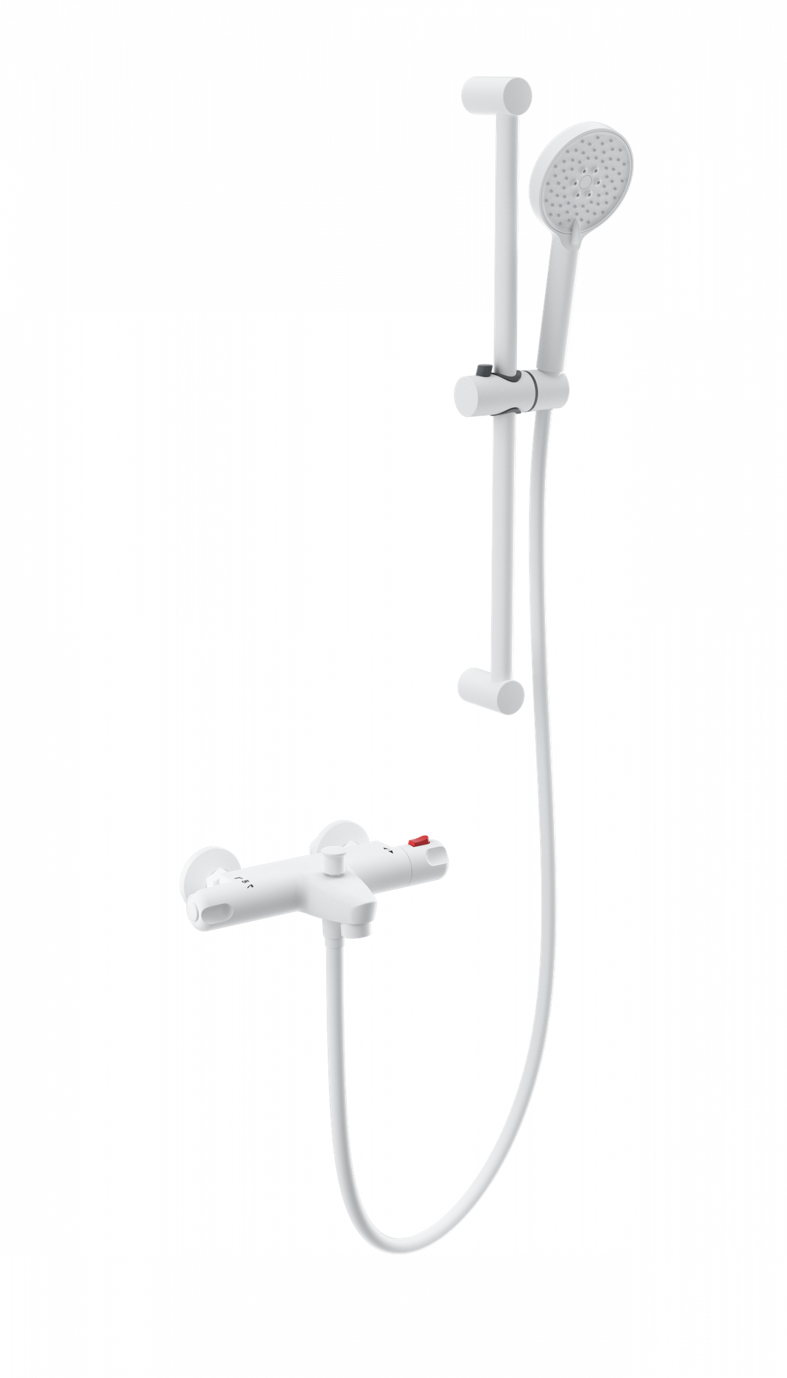 Смеситель для ванны с душем и термостатом WONZON & WOGHAND, Белый матовый (WW-C2001-A-MW)