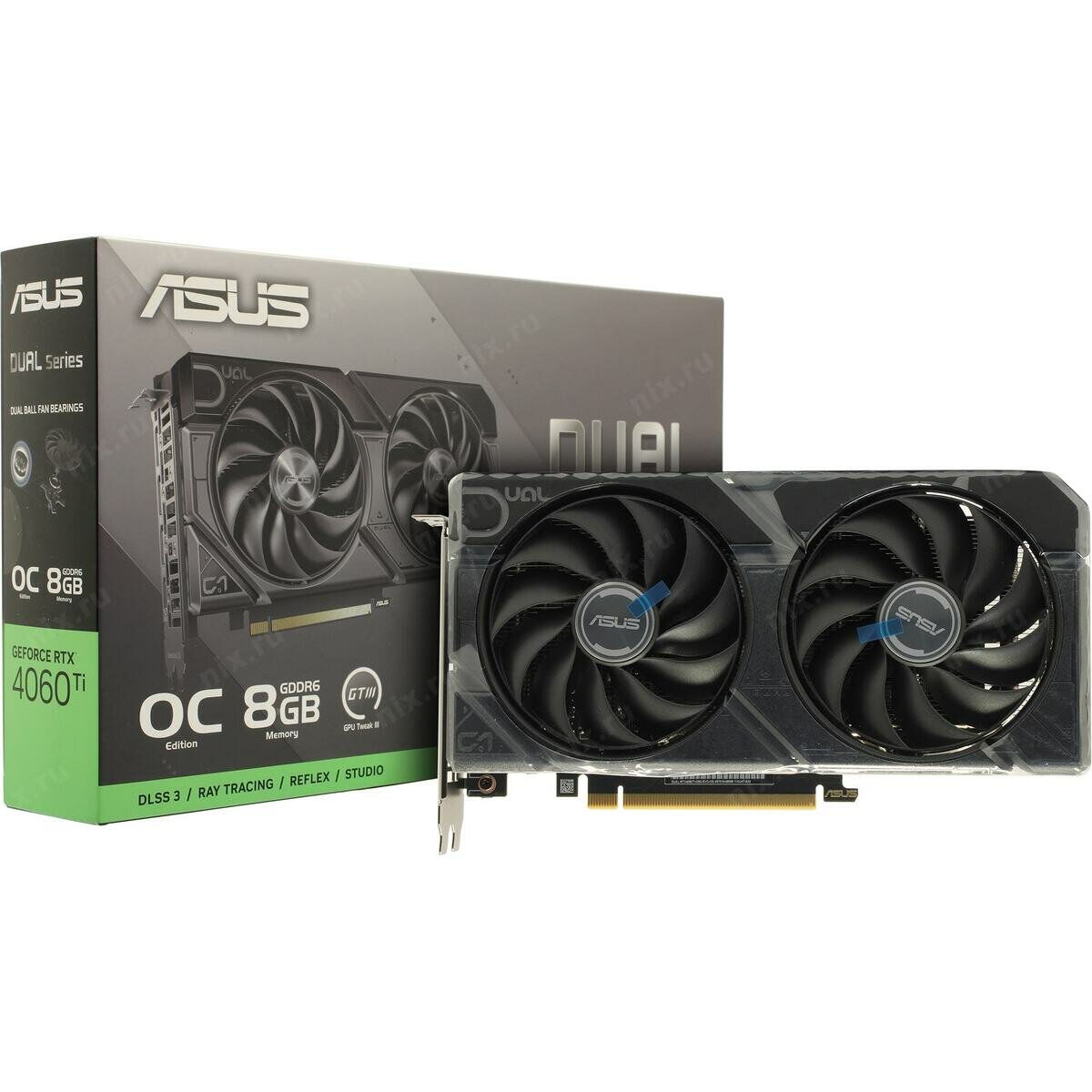 8Gb GDDR6 ASUS DUAL-RTX4060TI-O8G-EVO (RTL) HDMI+3xDP