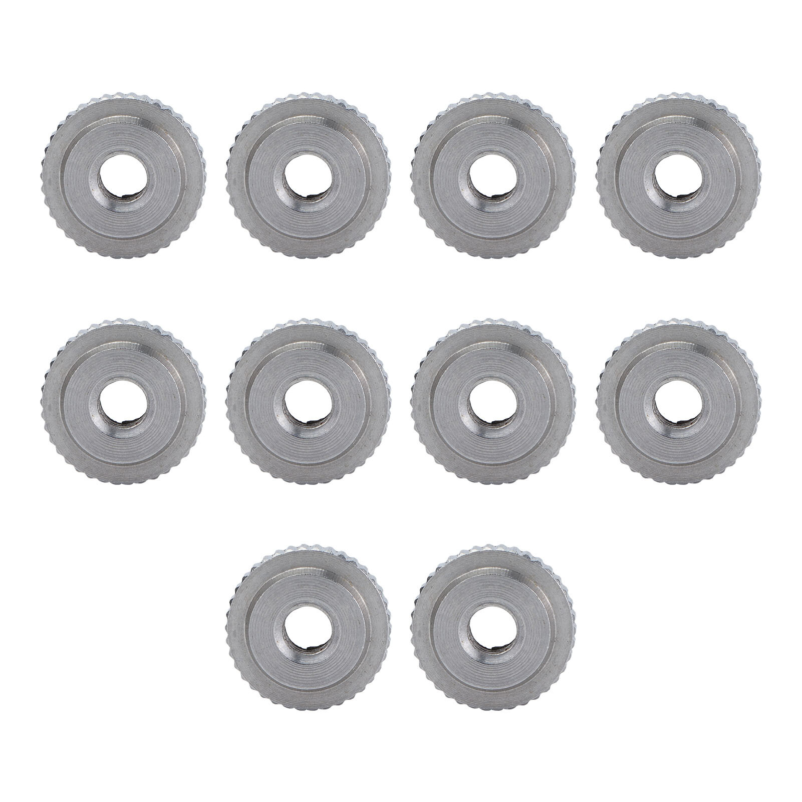 Гайка с накаткой и плоской головкой, нержавеющая сталь 304, с накаткой, сквозное отверстие, гайка для затяжки вручную M4